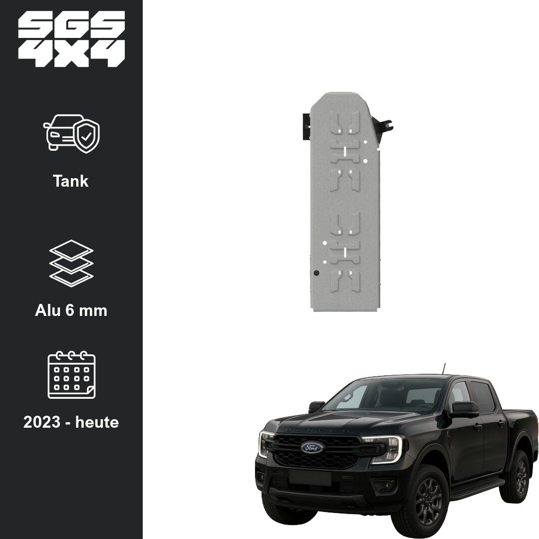 Unterfahrschutz Ford Ranger | 2023 -| Tank | Aluminium 6 mm, 396,81