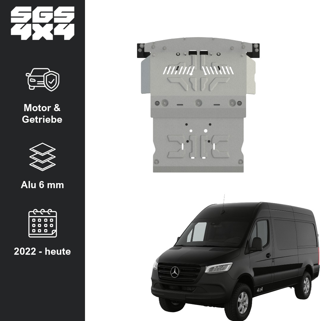 Unterfahrschutz MB Sprinter W907 4x4 | 2022 - heute | Motor | Alu 6 m ...